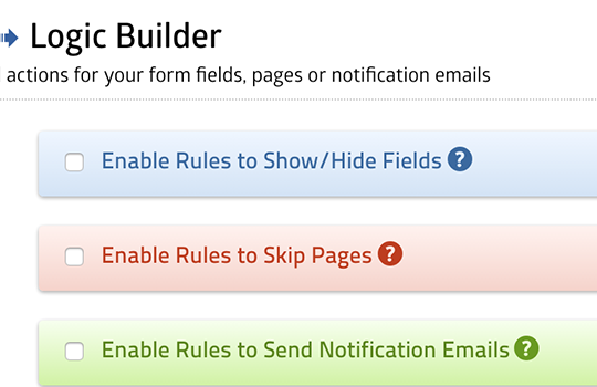 Features – Logic / Processing | HTML Form Builder Online, PHP Form ...