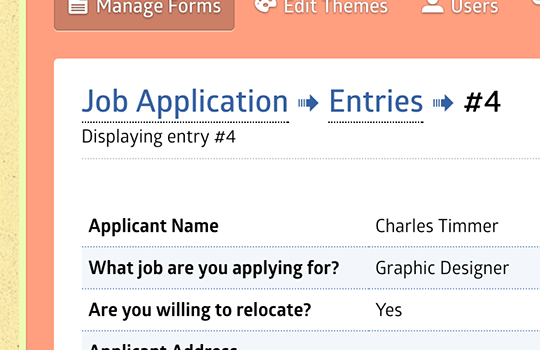 Features – Entries | HTML Form Builder Online, PHP Form Creator - MachForm